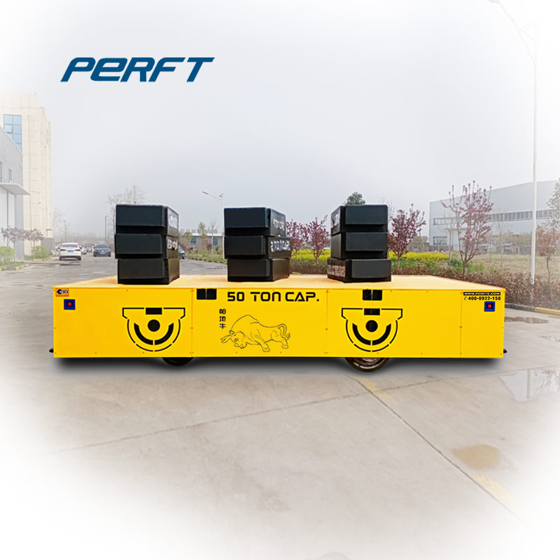 2021 China Large-capacity battery trackless flat car for sale--Perfte ...